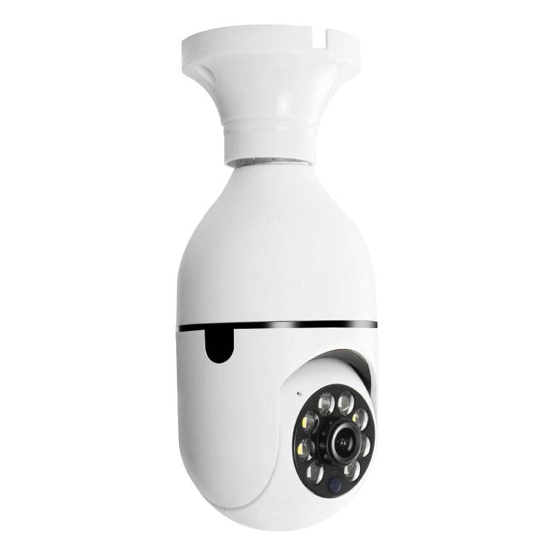 Set of Two 360 Degree Indoor Security Cameras + Two Plug Bulb Socket Adapter, 2.4G WiFi Light Bulb Camera, 1080p Home Security Surveillance Camera, Motion Detection, Two-Way Audio
