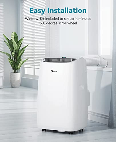 Wamife 12000 BTU Portable Air Conditioner, Smart Indoor Air Conditioner Voice Control with Alexa & Google Home, Cools Up to 700 Sq.Ft. Portable AC Unit with Remote Control, Window Kit