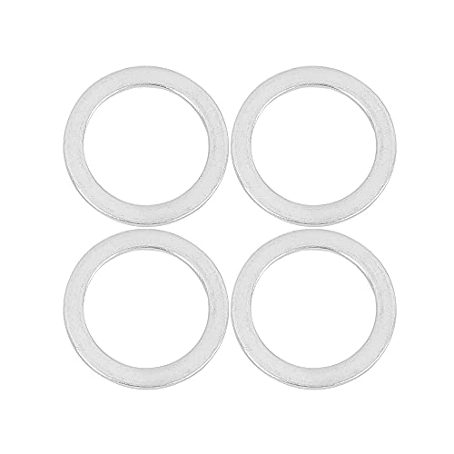 X AUTOHAUX 10pcs M18 Silver Tone Car Oil Drain Plug Gaskets Replacement for Porsche 900-123-106-30
