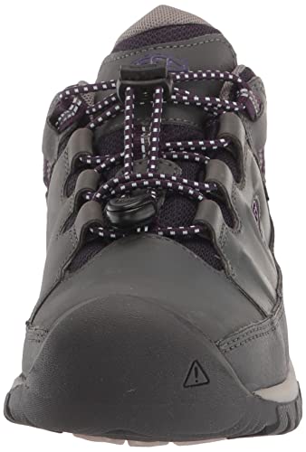KEEN Targhee Low Height Waterproof Hiking Shoes, Magnet/Tillandsia Purple, 4 US Unisex Big Kid
