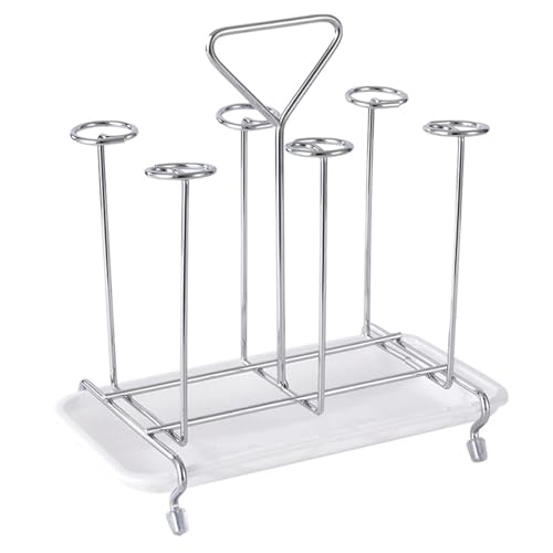 XINAJUND Simple Water Cup Drainage Rack Adjustable Cup Drainer Shelves Organized Cup Drying Stand Rack for Tabletop Desktop