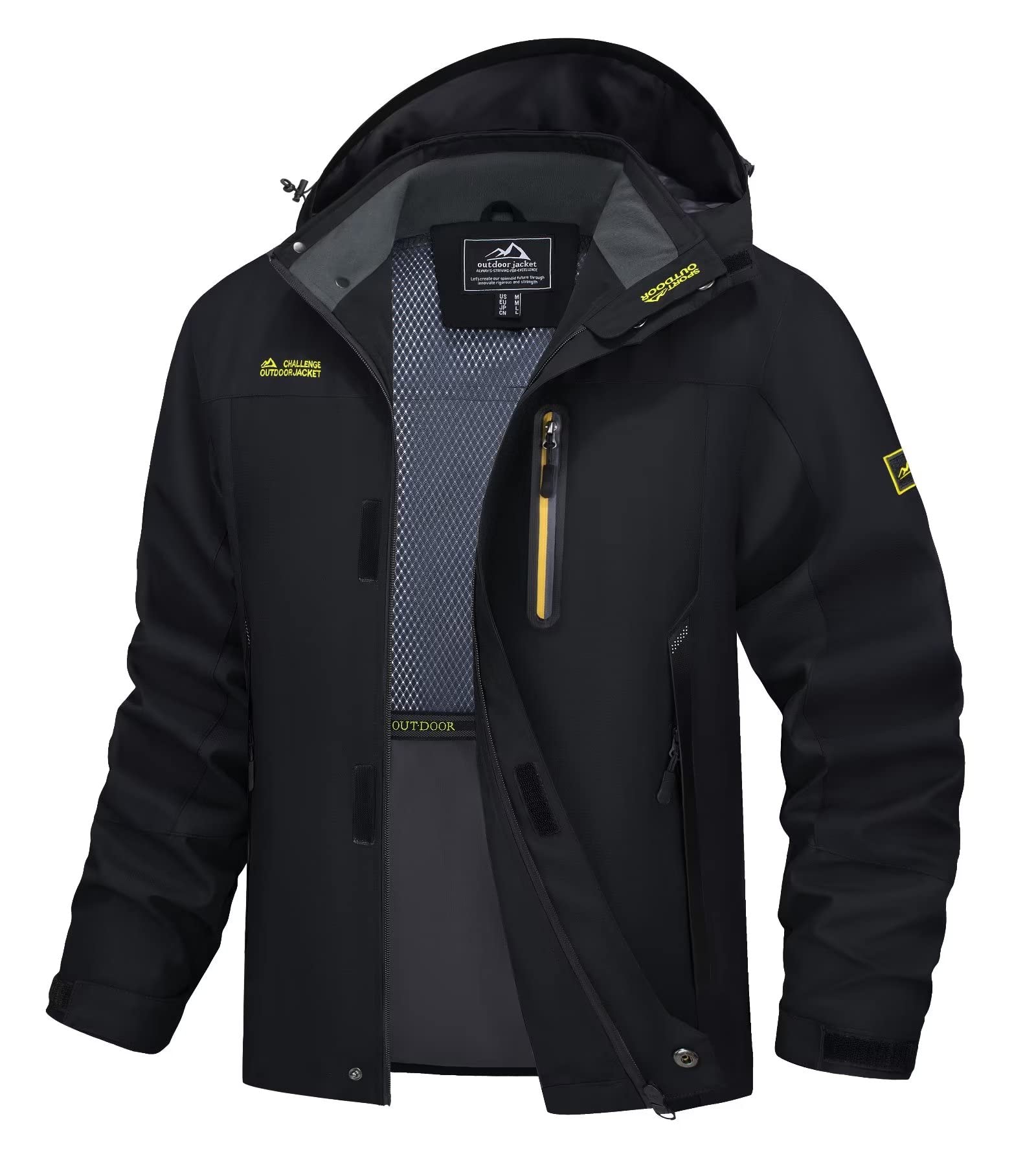 MAGCOMSEN Mens Windbreaker Jackets Rain Jacket Climbing Waterproof Jacket Travel Lightweight Jacket Cycling Jacket Outdoor Coats