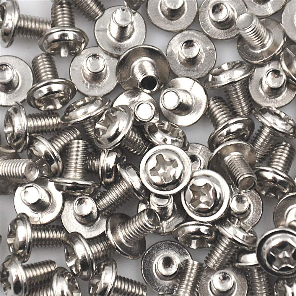 Thread Screws,Thumb Screw,Knurled Screw 100Pcs for Computer Floppy DVD ROM Motherboard M3 Screw PC Case Hard Drive Precision M3X5 5mm