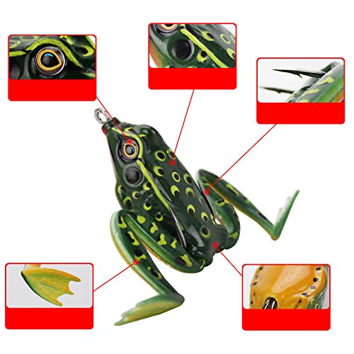 kaaka 5cm Artificial Frog Shape Fish Lure Bait for Professional Fishing Tackle Accessories D