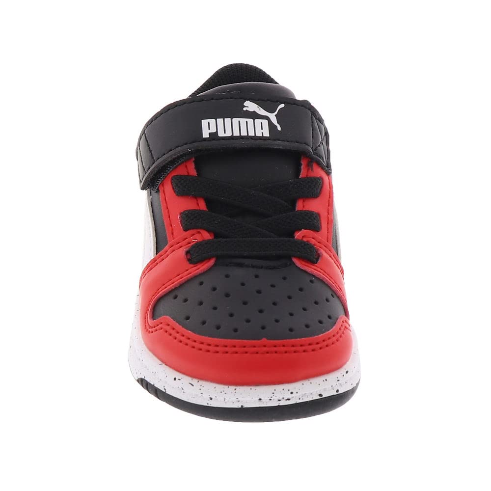PUMA Rebound Layup LO Speck INF Boys InfantToddler Sneaker 5 M US Toddler BlackRedWhite
