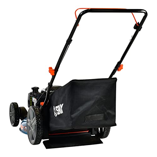 SENIX Gas Lawn Mower, 21-Inch, 140 cc 4-Cycle Briggs & Stratton Engine, 3-in-1 Push Lawnmower, 6-Position Height Adjustment with 11-Inch Rear Wheels, LSPG-M7, Blue