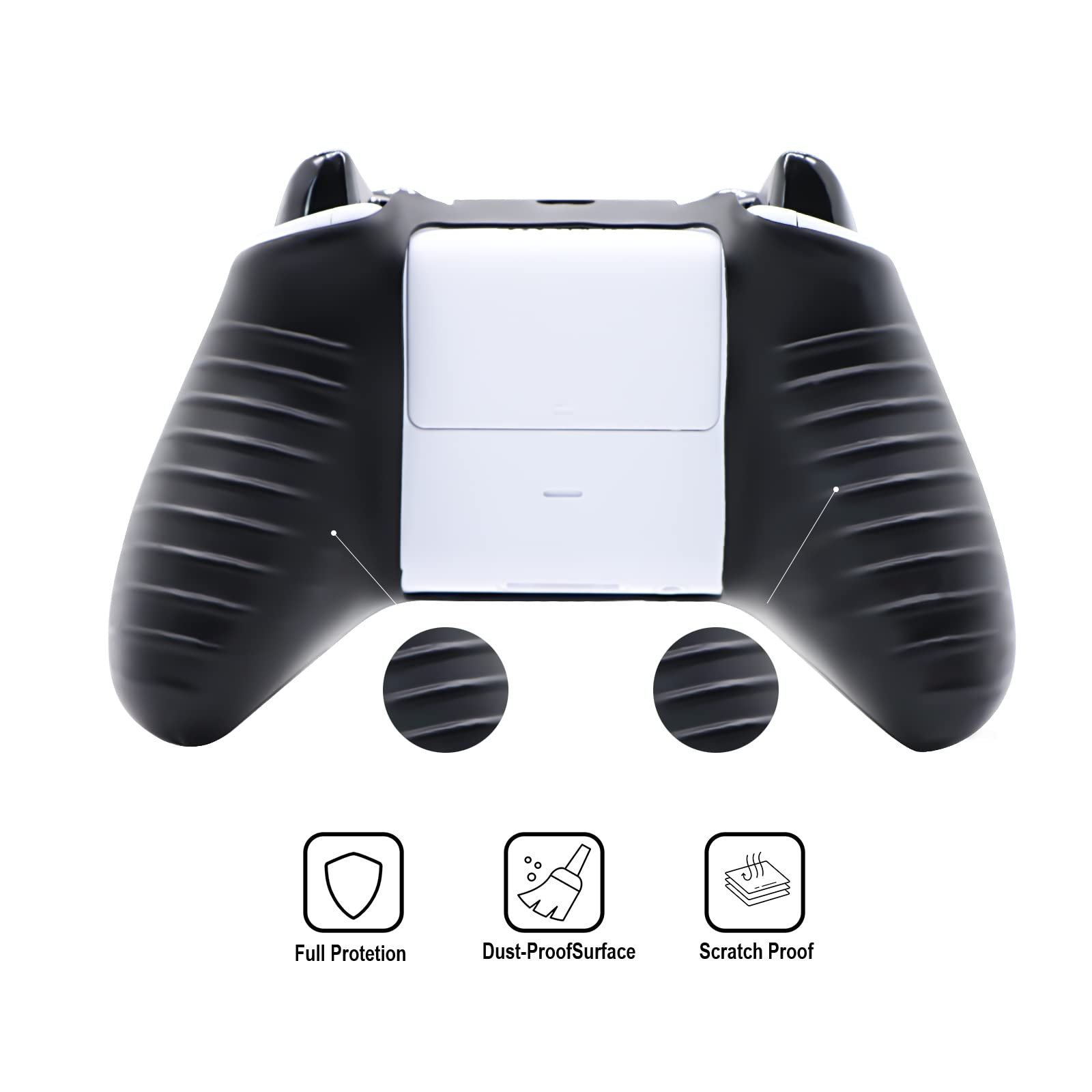 Protective Case for Xbox Series X/S Controller Skin Glitter Silicone Anti-Slip Silicone Cover Protector Compatible with Xbox Series S/X Controller with 2 Thumb Grips Caps