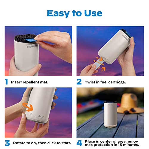Thermacell Patio Shield Mosquito Repeller; Highly Effective Mosquito Repellent for Patio; No Candles or Flames, DEET-Free, Scent-Free, Bug Spray Alternative; Includes 12-Hour Refill