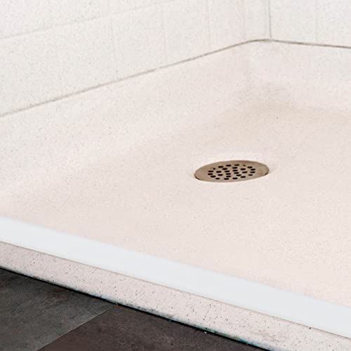 New Collapsible Shower Threshold Water Dam, Self Adhesive Silicone Waterproof Barrier Bathroom and Kitchen Water Strip Dam Shower Guard for Dry And Wet Separation Caulk Seal Strip Edge Trim(TM)