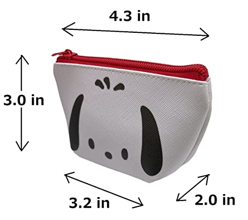 Sanrio Pochacco Face Boat Type Cosmetics Small Pouch Bag 4.3 in (W) Γ 3 in (H) Γ 2 in (D)