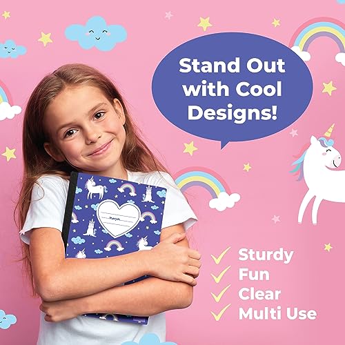 ScribbleMate Cute Composition Notebook Wide Ruled, Set of 3 Composition Notebpooks for Kids, Wide Ruled Composition Notebook for Boys and Girls. 100 pages 200 sheets. 9.75β x 7.5β