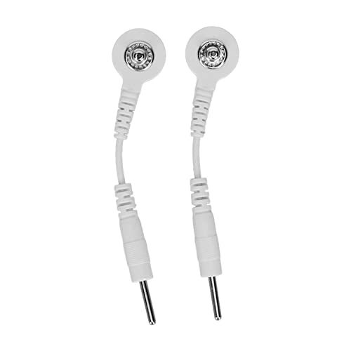 Socobeta Electrodes Cords, White 20Pcs Easy Operation Electrode Wires Reliable Promote Circulation for Treatment Devices