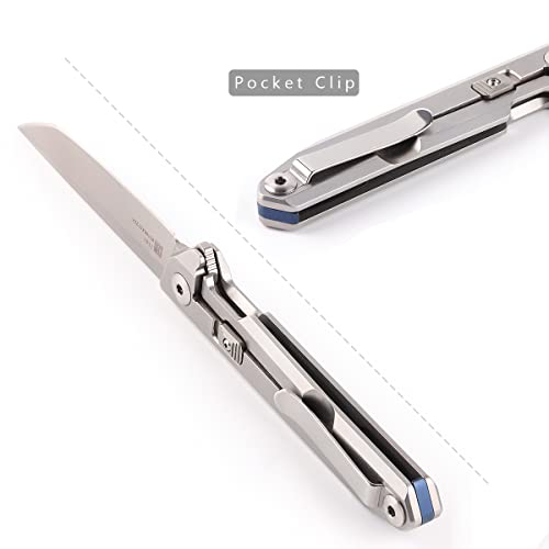 Sanrenmu 1161 EDC Pocket Folding Knife D2 Tanto Blade Survival Knife Frame Lock