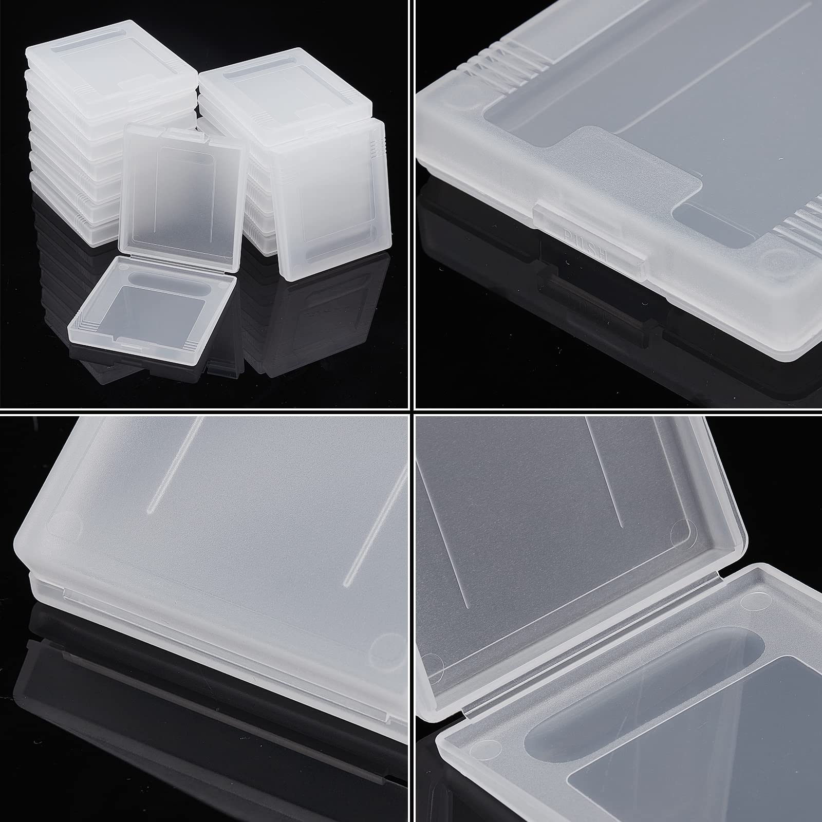 OLYCRAFT 15Pcs GBA Game Case Square Plastic Game Card Cartridge Case Transparent Scratch-Proof Plastic Game Card Protective Case for Game Boy Advance GBA Protective Holder(2.52x2.83x0.51inch)