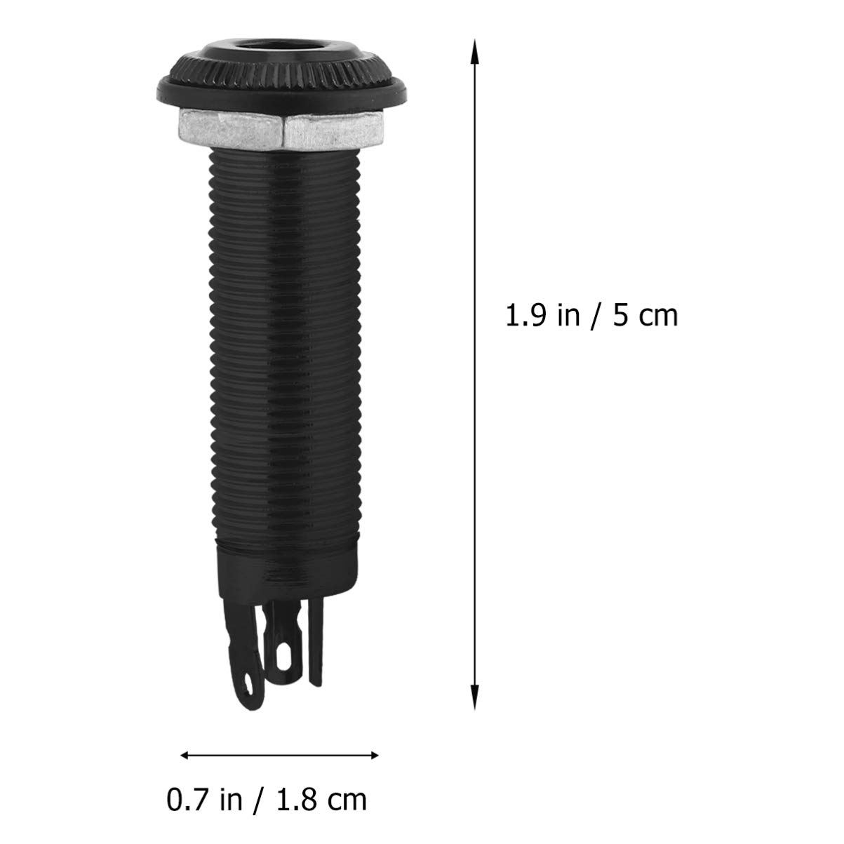 Milisten 3 Pcs Electric Guitar Socket Bass Barrel Jack Guitar Parts Bass End Pin Jack Endpin Jack Socket Endpin Output Jack Electric Guitar Plug Bass Endpin Output Component In-line