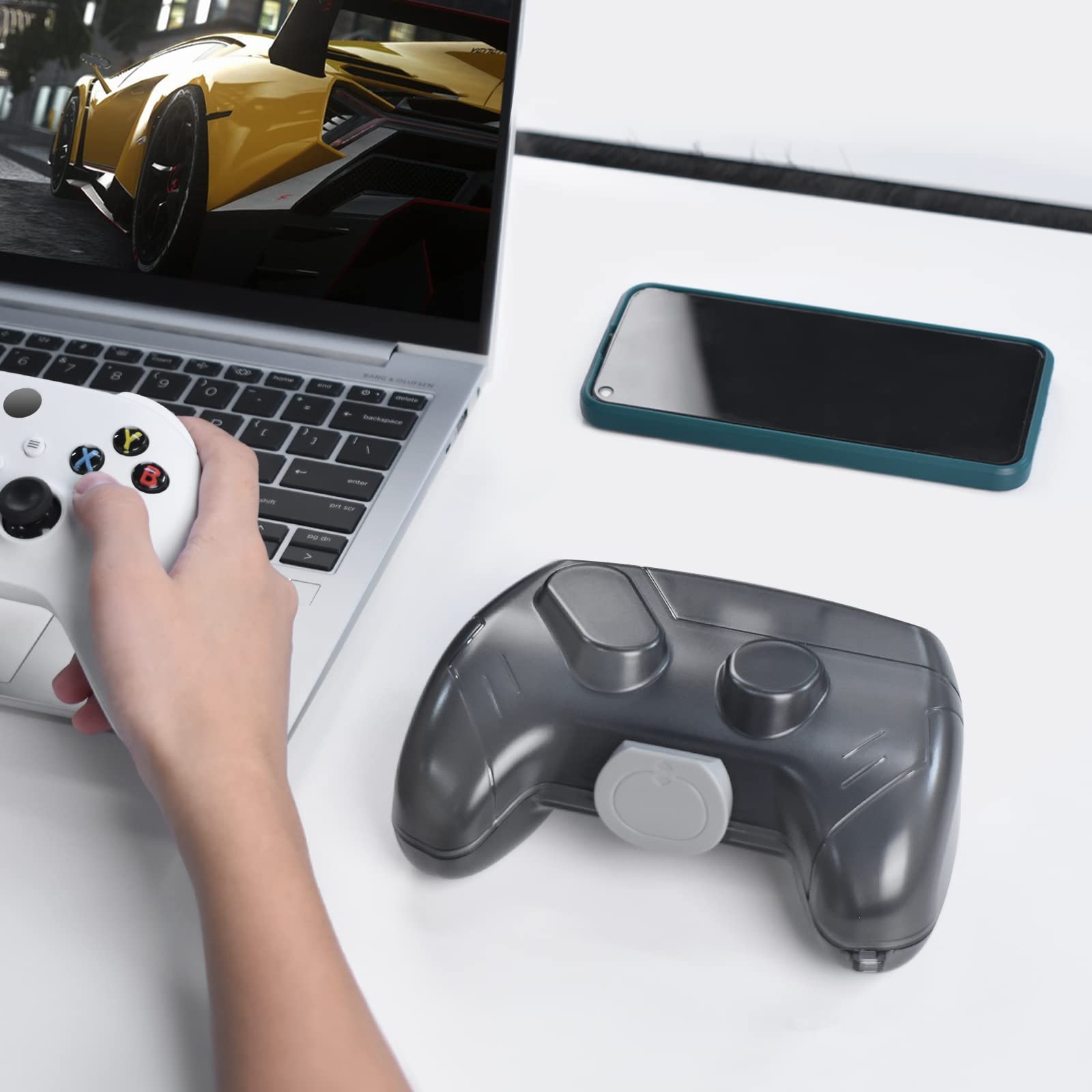 Protective Case for PS5 Controller/Xbox Series X/S Controller/Xbox One Controller, Universal Model for Wireless Controller with Charing Hole and Storage Slot, Hard Shell Joystick Protector