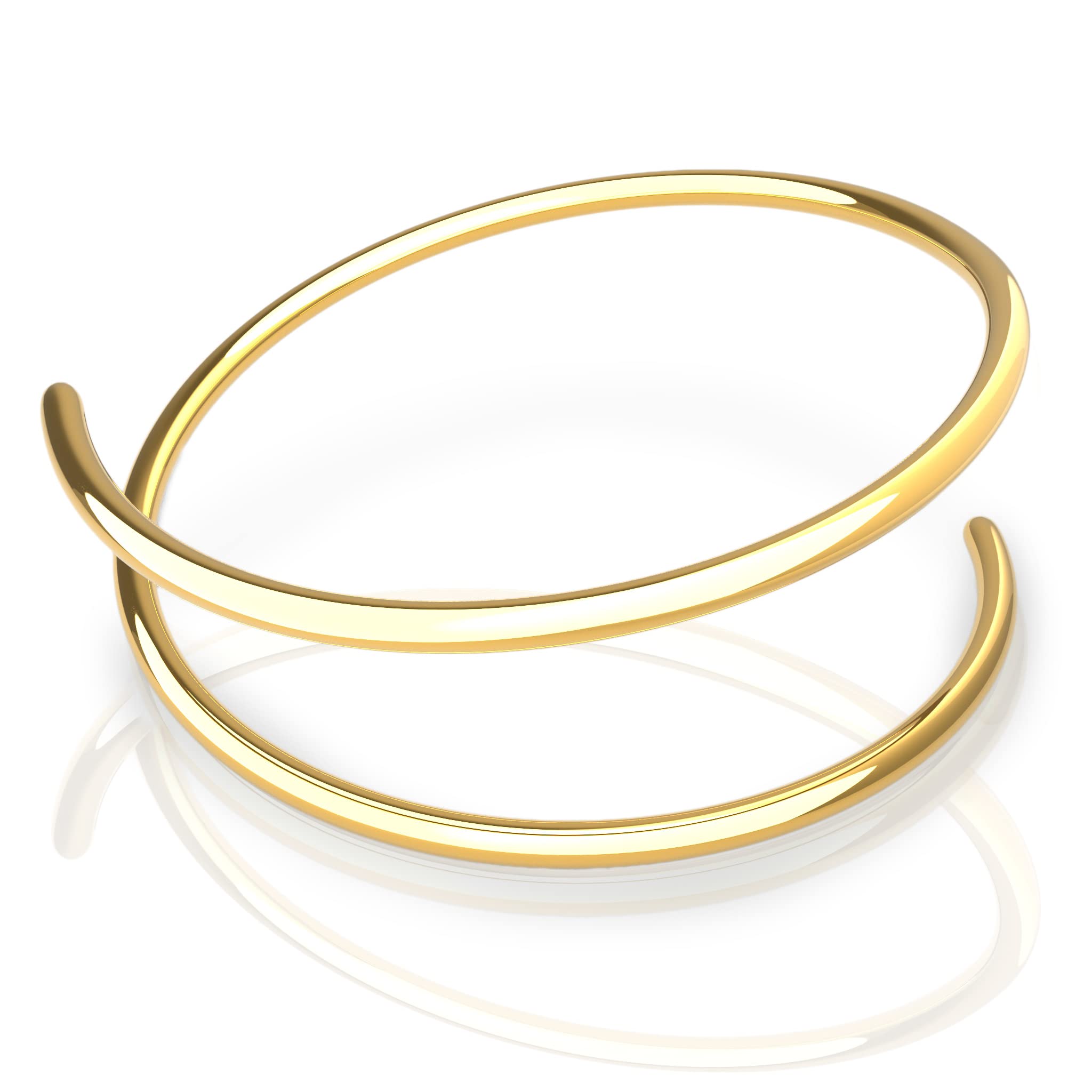 LAOPAZ Spiral Nose Piercing - 14k Gold Filled Spiral Twist Nose Ring - 20G Spiral Nose Jewelry - One Piercing Double Nose Hoop…