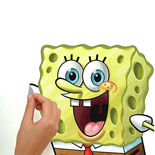 RoomMates RMK1406GM Spongebob Squarepants Peel and Stick Giant Wall Decal , Yellow