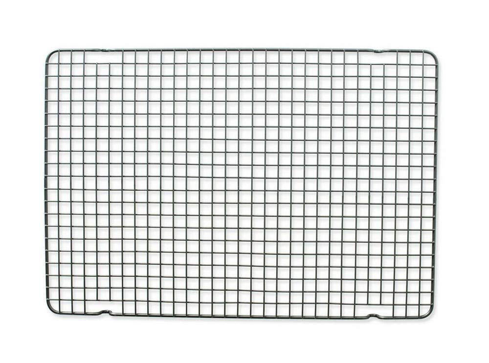Nordic Ware Natural Aluminum Commercial Baker's Half Sheet, 2-Pack, Silver & 43343 Oven Safe Nonstick Baking & Cooling Grid (1/2 Sheet), One Size, Steel