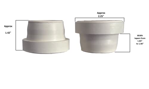 Set of Two White Ladder Bumpers for Swimming Pool Ladders