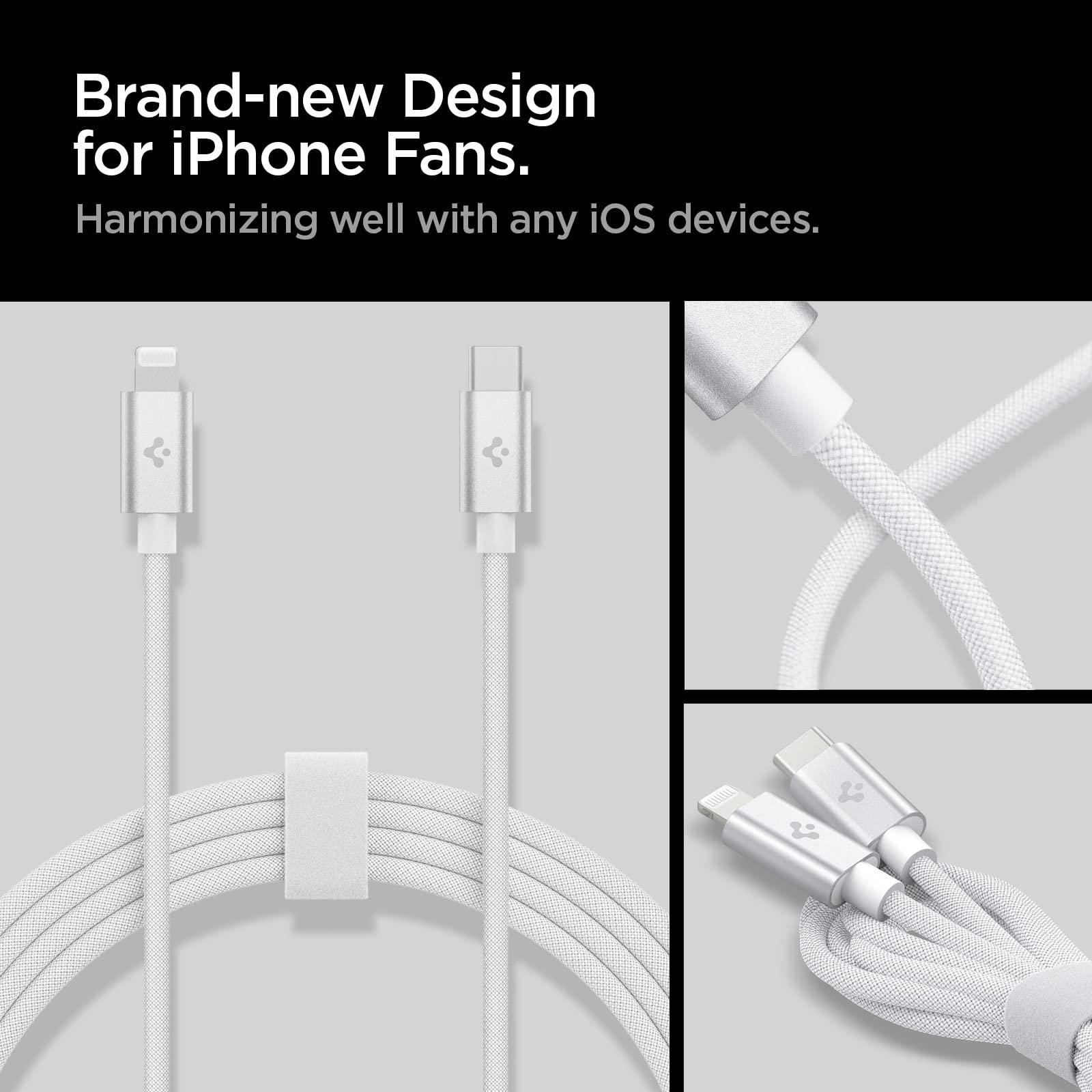 Spigen ArcWire USB C to Lightning Cable 6.6ft MFi Certified PD Charger Fast Charging Compatible with iPhone 14 13 12 Plus Pro Max Mini 11 SE 2020 X XS XR 8 Plus iPad Air AirPods