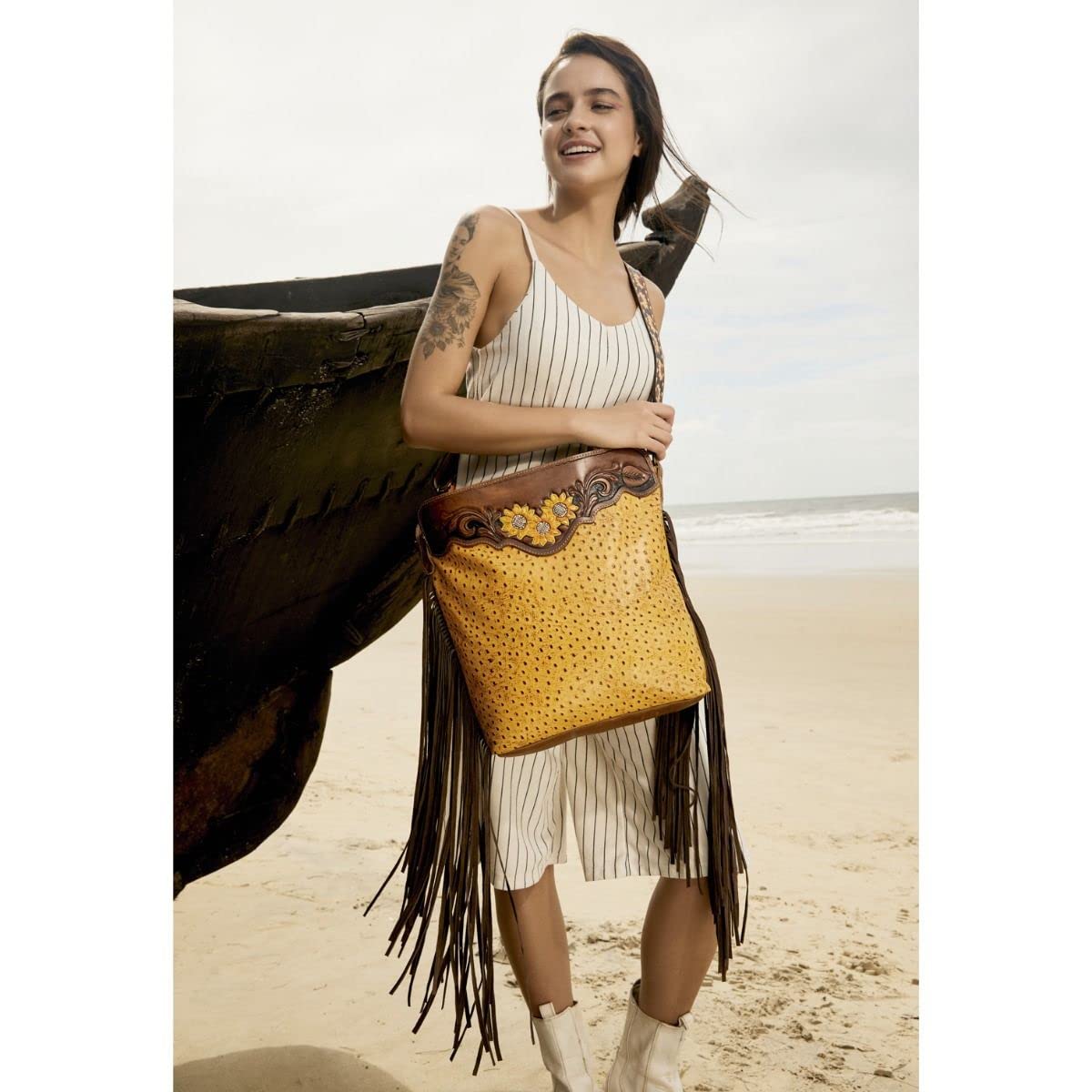 Myra Bag Drops Of Sun Hand-Tooled Bag S-4766