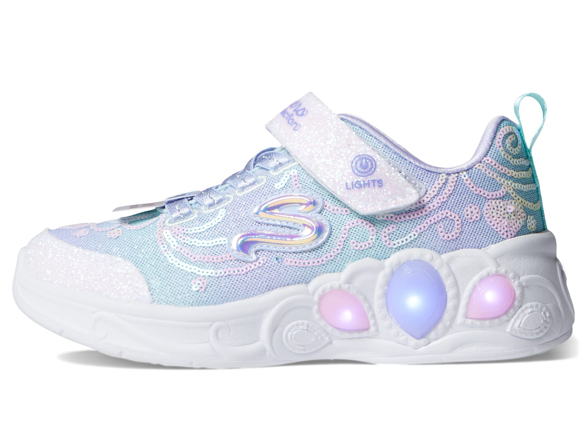 Skechers Kids Kids Princess Wishes Sneaker, Lavender/Multi, 10 US Unisex Toddler