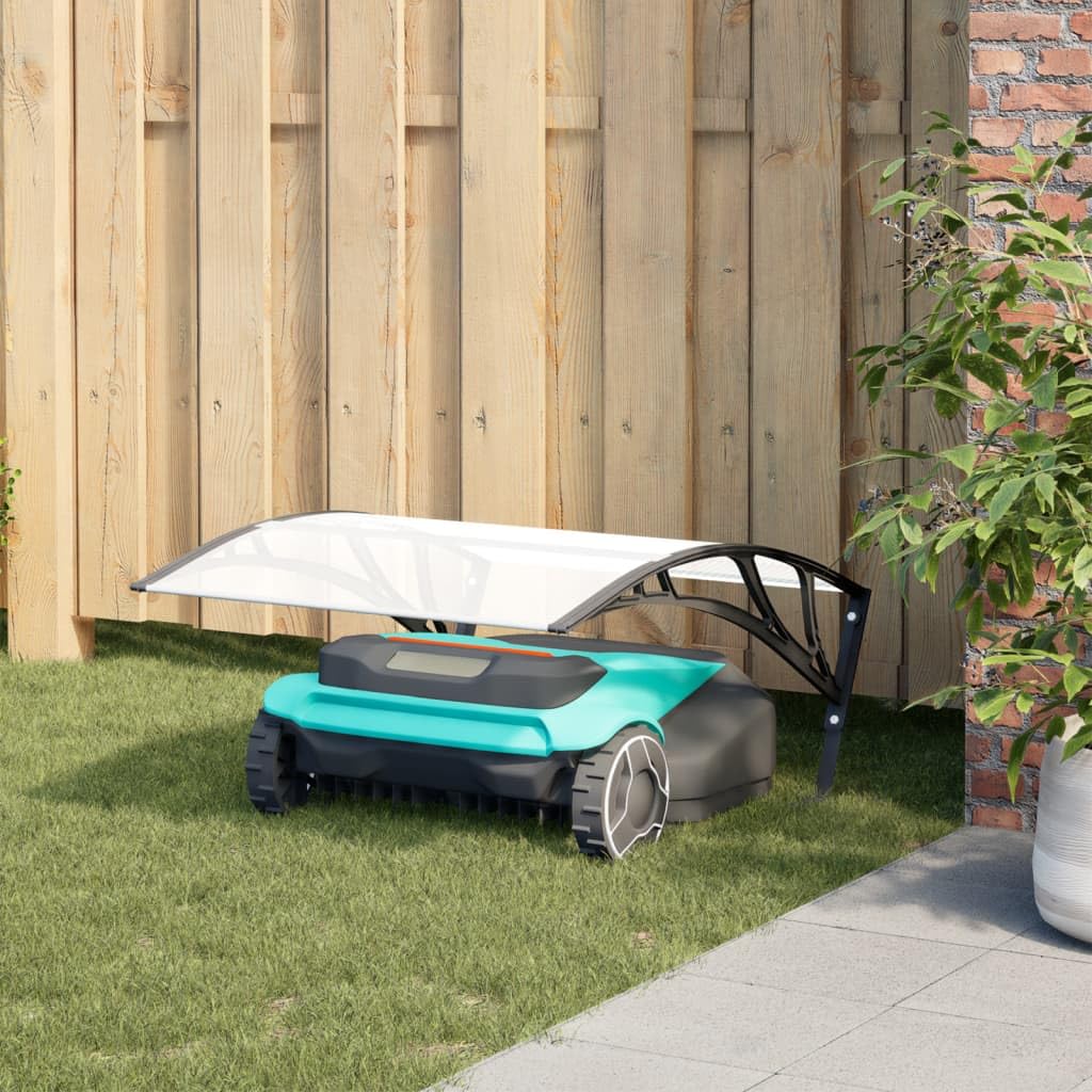 Tidyard Robot Mower Garage Black 31.5"x39.8"x18.1", Garden Mower Protection Cover Shed, Robotic Lawn Mower House