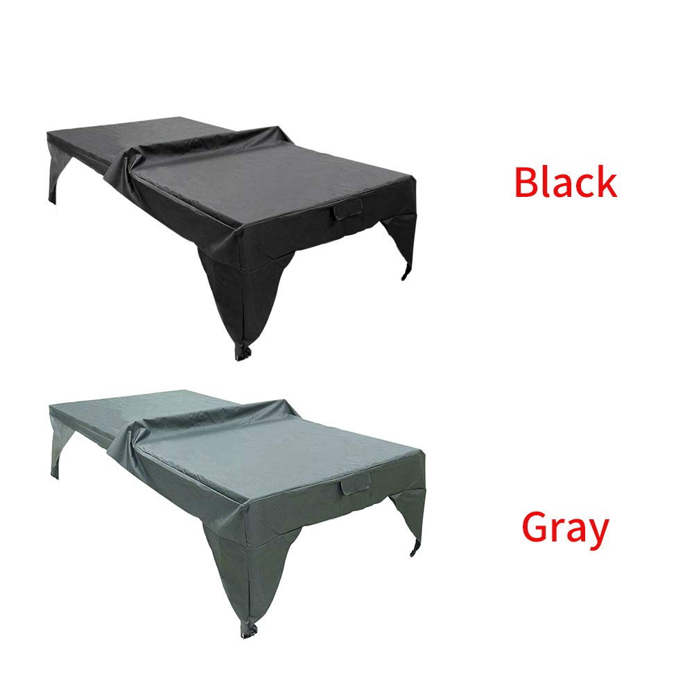 KOET P-ing Pong Table Cover β 280x153x73cm β with Buckle Strap - Classic Collection β Polyester Taffeta - Black/Grey
