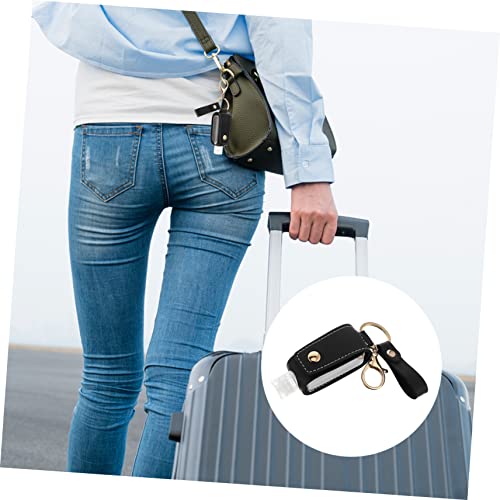 SOIMISS 1 Set Case Ornament Container Empty Keychain Bottles Mini Portable Toiletry Mini Portable Hand Mini Key Ring Travel Leather Bags
