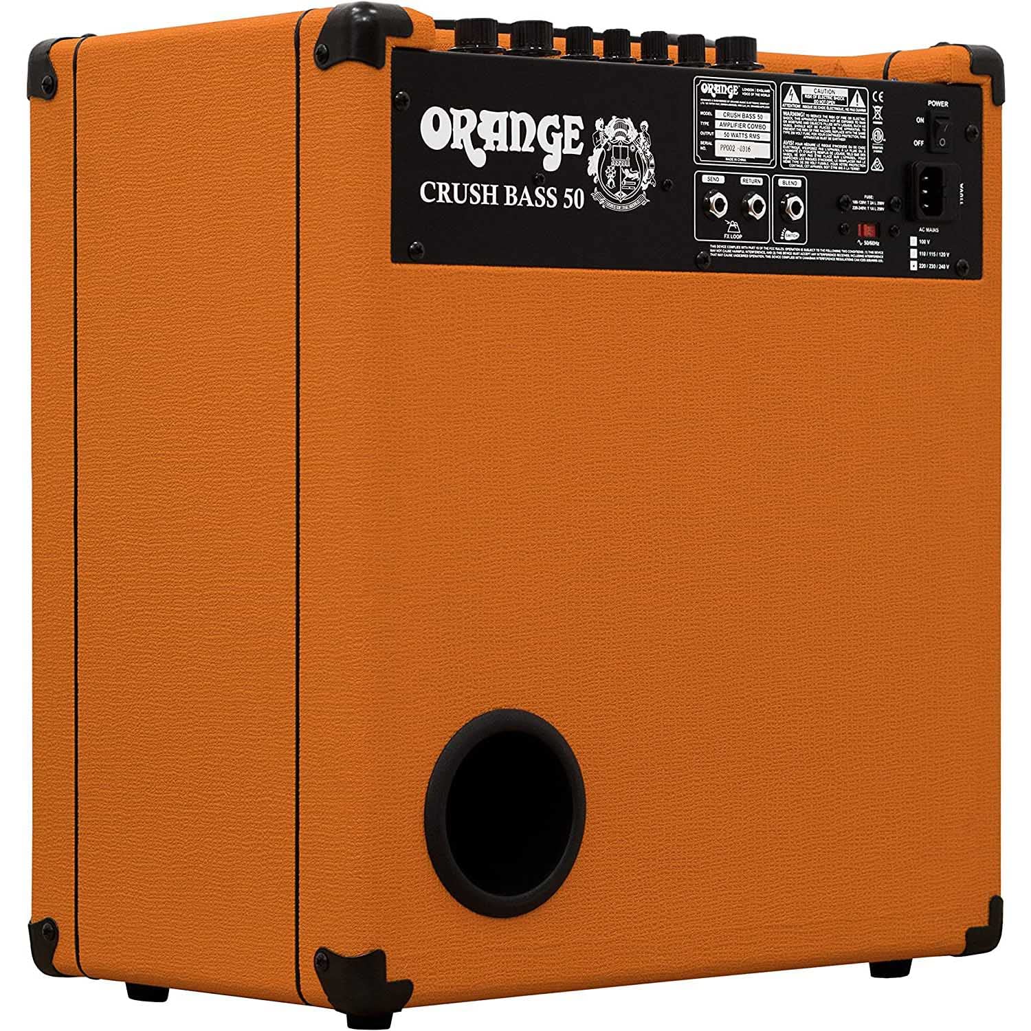 Orange Crush Bass 50 1×12″ 50W Bass Combo Amp (Orange), Orange FS-1 Footswitch Bundle