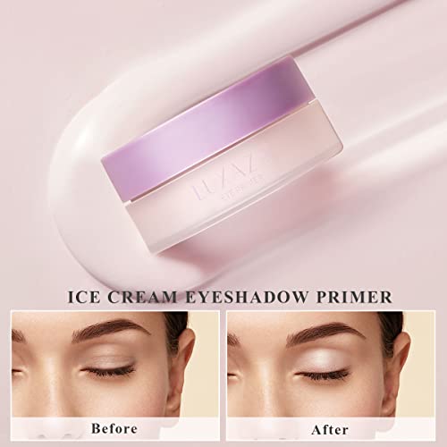 LUXAZA Eyeshadow Primer,Eye primer&Eyeliner Primer,Cream Matte Eye Shadow Primer On Base.Makeup Looks - Lasts All Day-0.35 oz