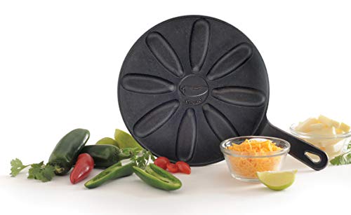 Norpro Pre-Seasoned Pepper Popper Pan, 9-inch, Black