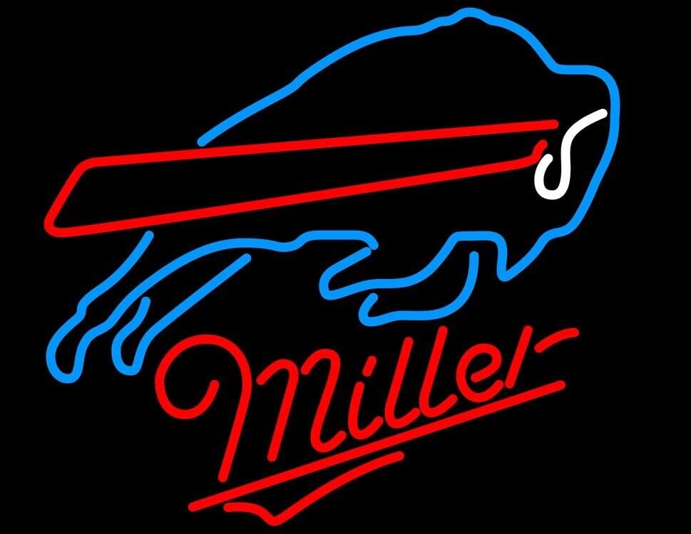 Queen Sense 10" Vivid Millers Buffalos Sports Team Bill LED Sign Light Lamp Cute Bright Neon Wall Decor STS196