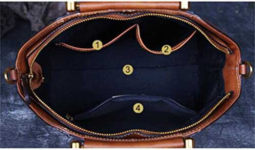 QUUL Chinese Style Women's Handbag Women's Shoulder Bag Women's Bag (Color : C, Size : 25cm-15cm-22cm)