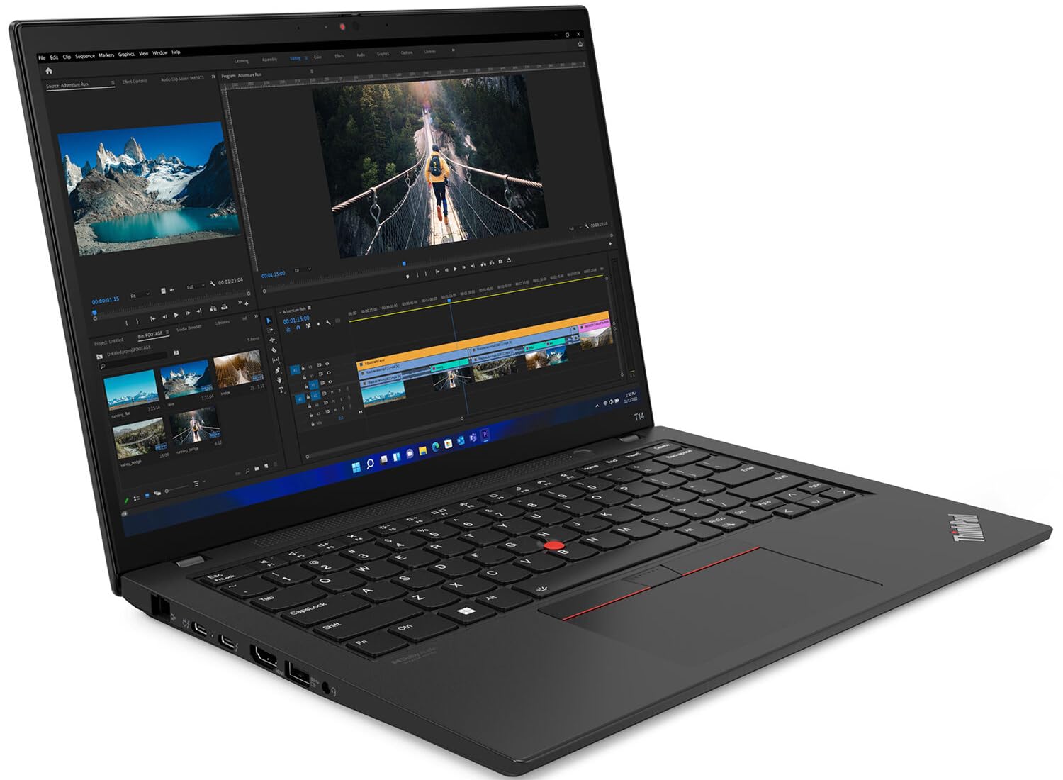 Lenovo ThinkPad T14 Business Laptop 14.0" IPS Full HD Display (Intel 11th Gen 4-Core i5-1135U, 16GB RAM, 512GB SSD, Backlit KYB, Fingerprint Reader, WiFi 6E, Win11Pro) w/Dockztorm Hub