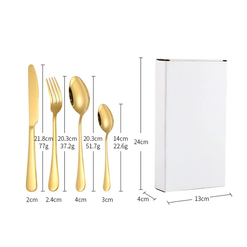 Tableware Silverware Set With Cutlery Rack, Stainless Steel Cutlery Cutlery Set 24 Piece Set for Home Kitchen Restaurant Hotel Dinner Service