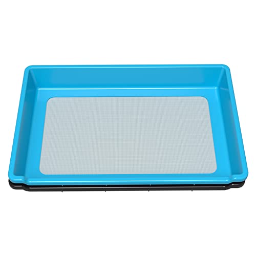 Naturehydro Tray - Heavy Pollen Bud Trimming Trays for Herbs Collecting, Sieve Sifter with 150 Mesh Screen Dry Sift Set (Blue)