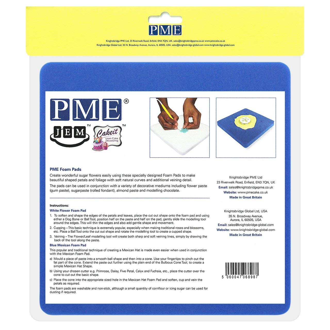 PME MFP572 Sugar Flower Mexican Foam Pad-Sugar & Gumpaste Modelling, Standard, Blue