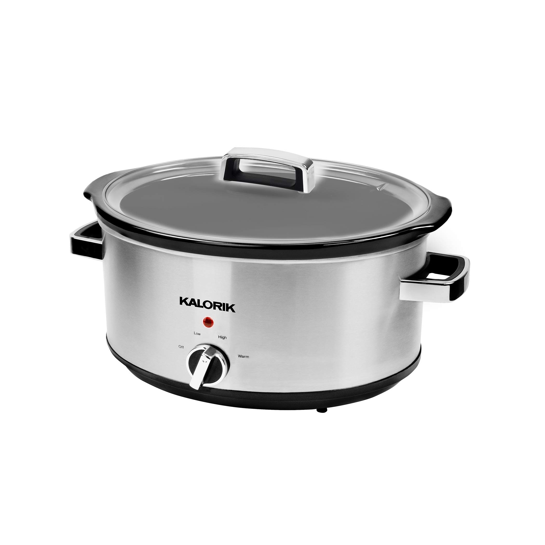 Kalorik 6.5 Quart Slow Cooker, Stainless Steel