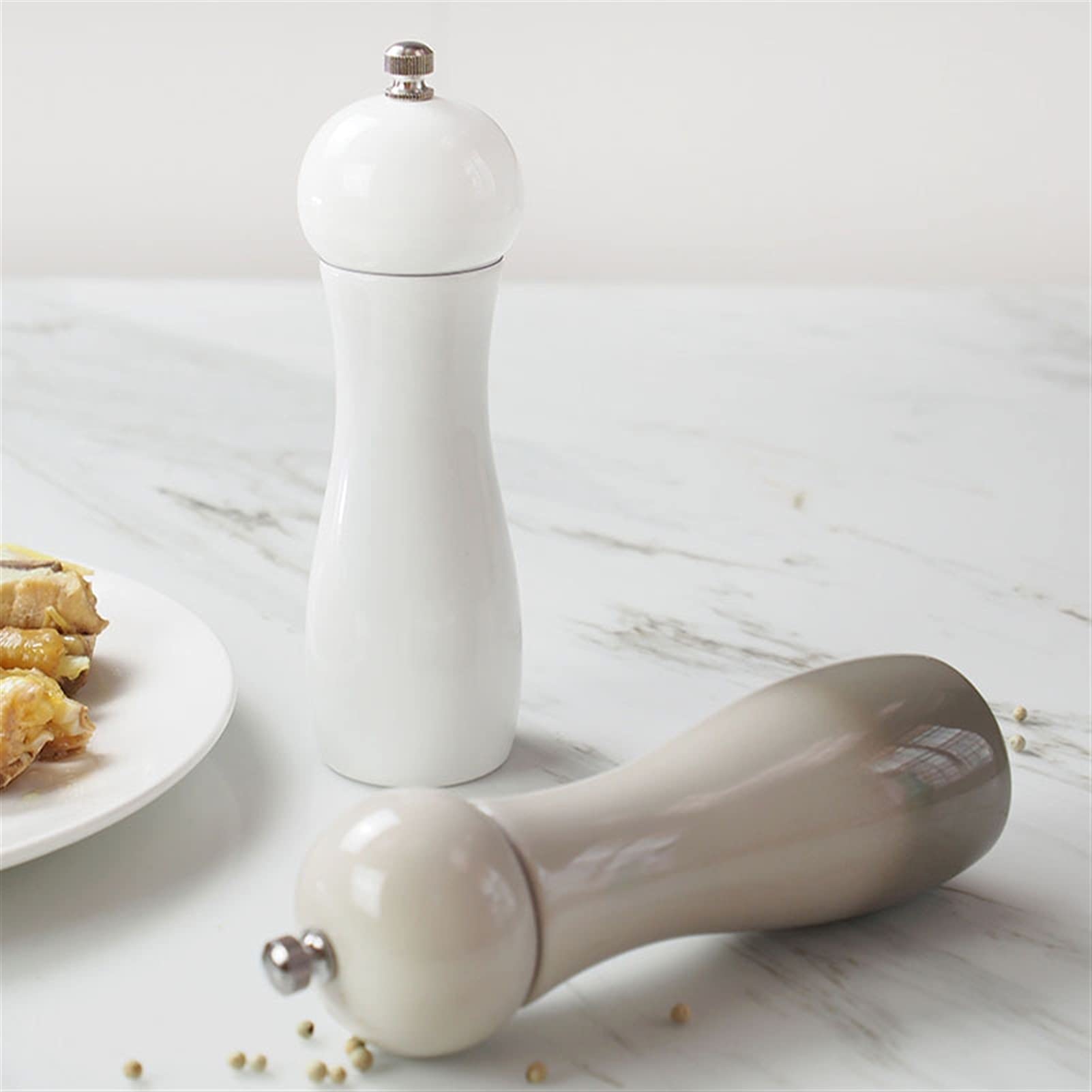 Pepper Grinder Mill Salt and Pepper Grinder with Ceramic Grinder Adjustable Coarseness Elegant Pepper Shakers Manual Pepper Grinder for Fresh Spices Fits in Home,Kitchen,Barbecue (Color : B)