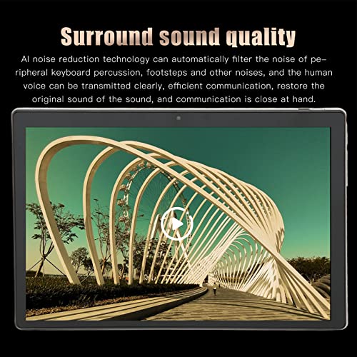 Naroote Gaming Tablet, Blue 1080x1920 8GB RAM 256GB ROM 100 to 240V 10.1in Tablet for Office (US Plug)