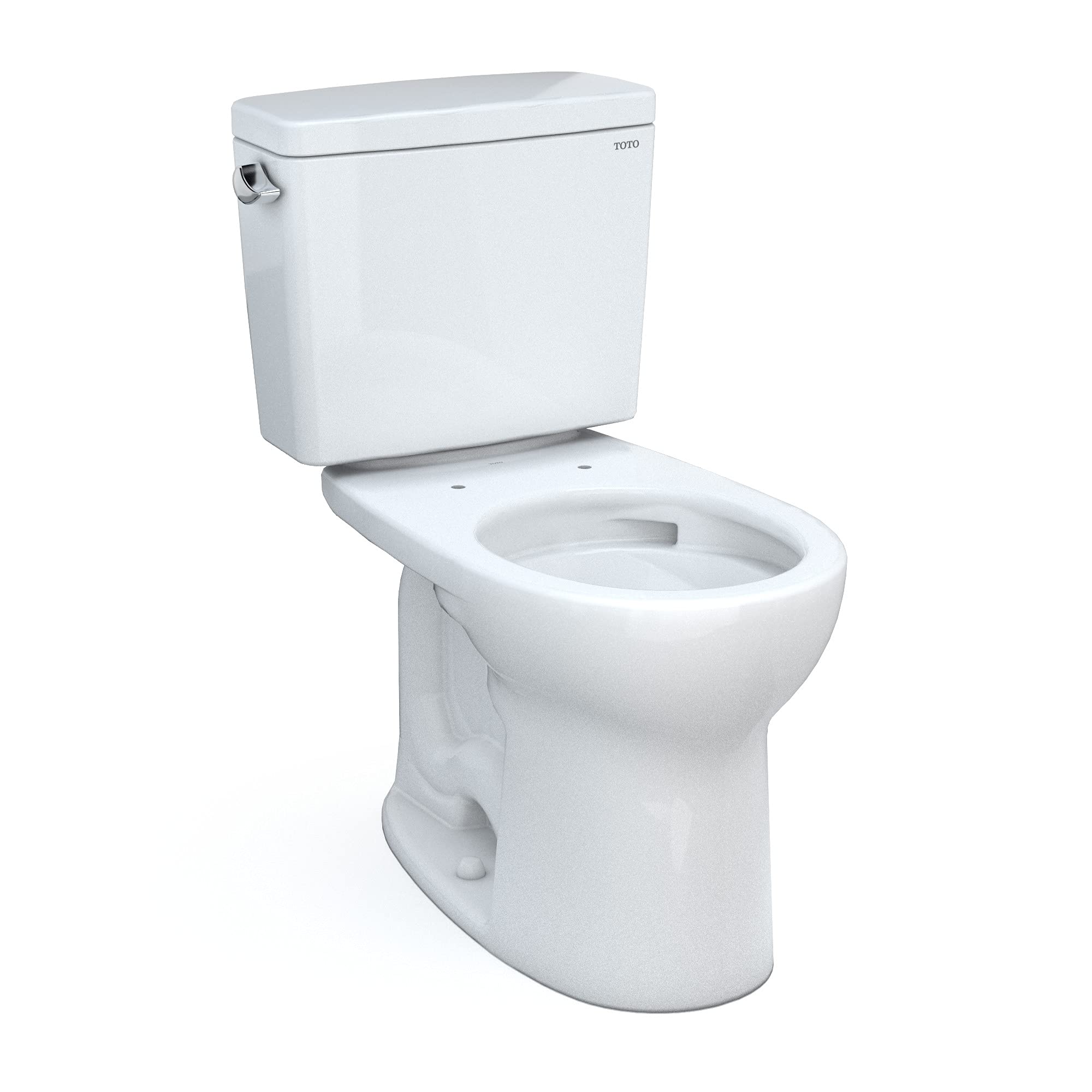 TOTO SW3023#01 Round Bidet Toilet Seat Bundle with Drake 1.28 GPF Toilet CST775CEFG#01 Cotton White
