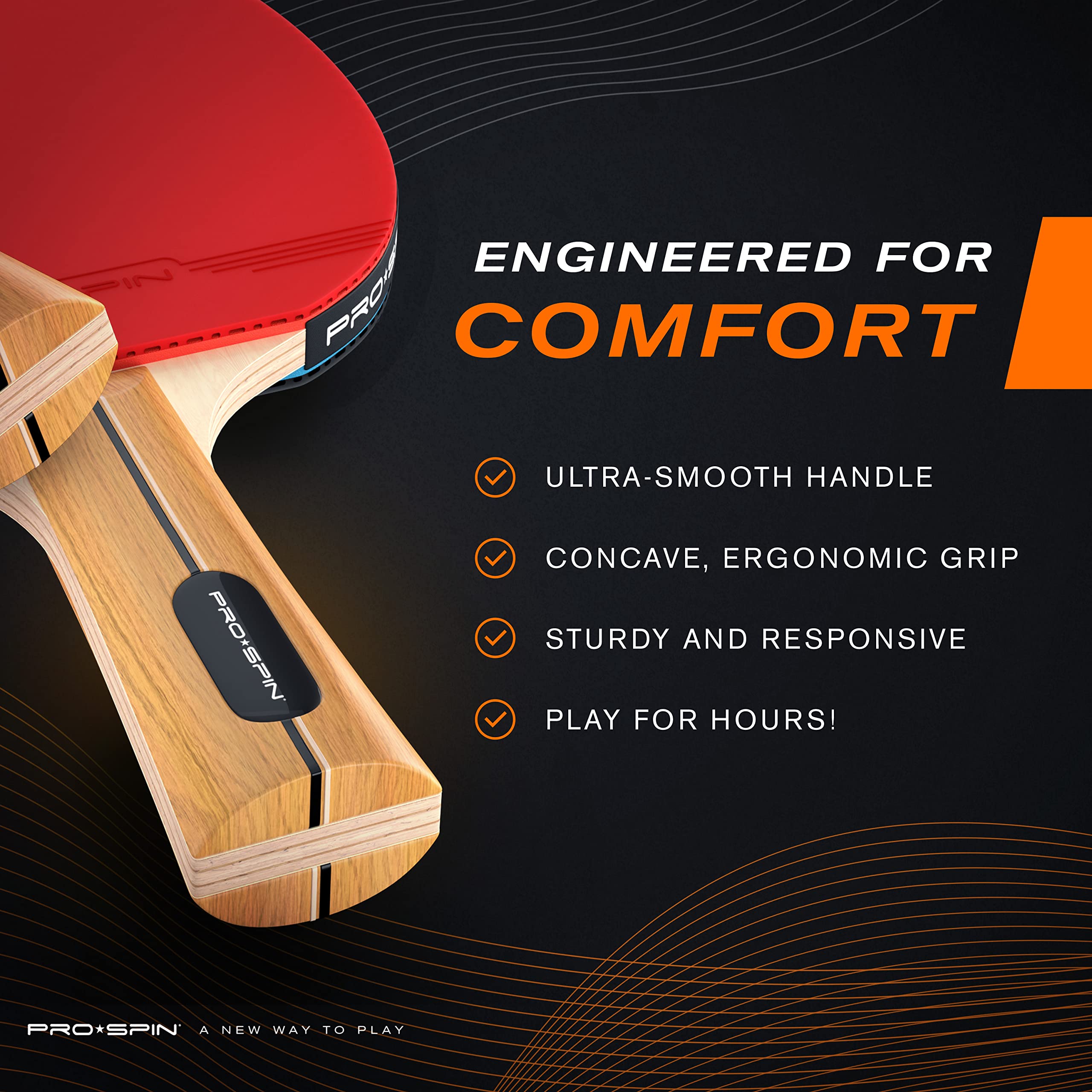 PRO SPIN 2 Player High-Performance Set & Retractable Net | Premium Table Tennis Rackets, 3-Star Ping Pong Balls, Compact Storage Case | Indoor & Outdoor Games