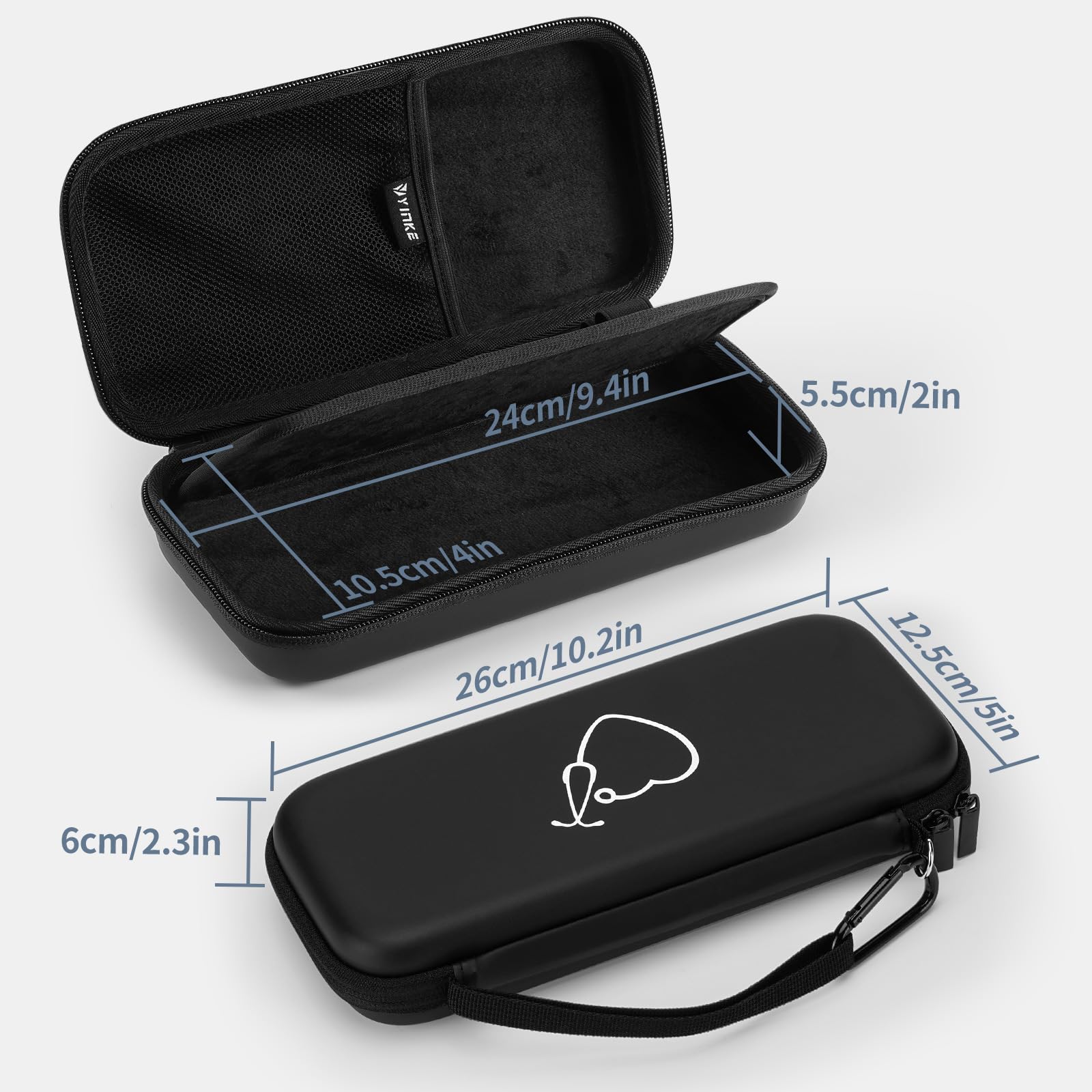Yinke Stethoscope Case for Littmann Classic III/MDF/ADC Nursing School Essentials for Students, Stethoscope Accessories with Compartment Better Storage for Reflex Hammers, Scissors, Penlights, Black