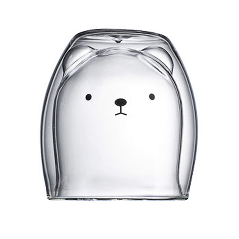 MOOVGTP 4Pcs Cute Coffee Mugs, Bear Duck Cat Tea Cup Double Wall Glass Mugs Milk Cup for Office and Personal Birthday 4 Count Pack of 1 201211ZY074444 8997 1506569821