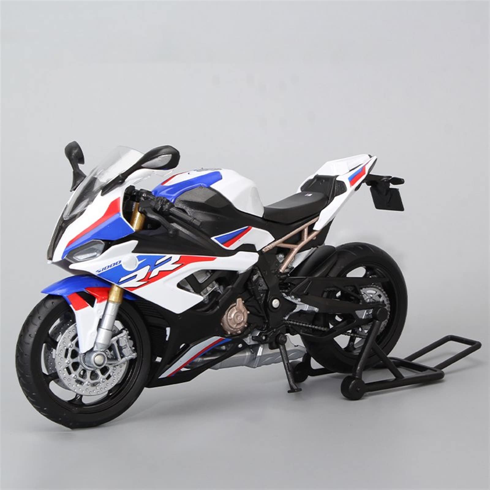 NASJAQ Model kit Motorcycle Model Toy 1/12 for BMW S1000RR 2021 Die Cast Motorcycle Model Toy Vehicle Collection (Color : Gray with Box)