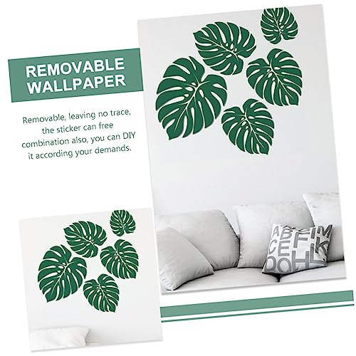 LIGHTAOTAO 1 Sheet Botanical Wallpaper Removable Wallpaper Leaf Stickers Plant Wallpaper Botanical Stickers Greenery Wallpaper Decorative Stickers Leaf Wallpaper Accessories Leaves PVC