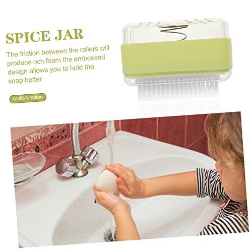 LIGHTAOTAO Box Scrubber Tray Bathroom Supplies soapdish soap Dispenser foaming soap Dish soap Dish with Drain soap Drainage case bar soap Holder bar soap Roller abs The Bubble Travel