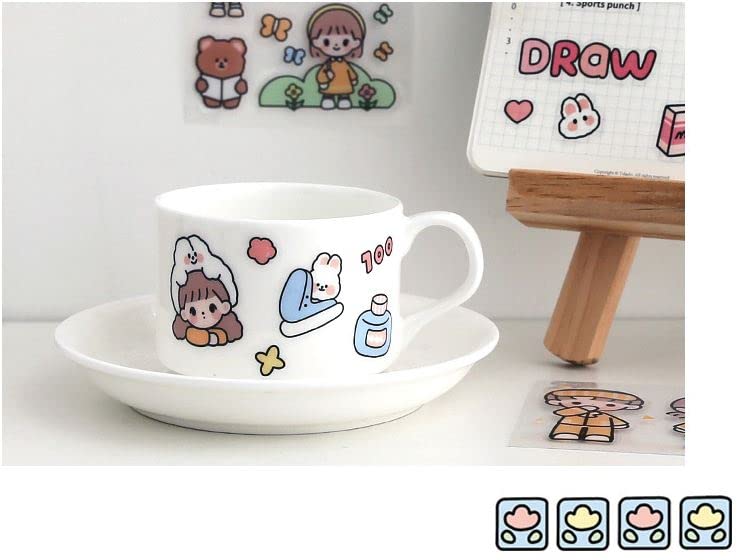 PVC Sticker,Sticker Cartoon Pattern DIY Diary Sticker Scrapbook Stationery Stickers Kawaii Stickers (Happy Day)